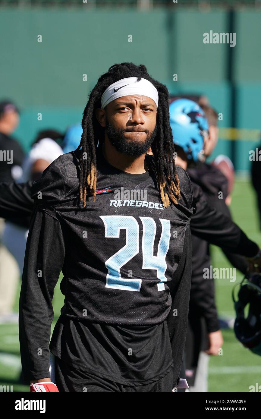 Dallas Renegades cornerback Treston Decoud (24) on the side line during ...