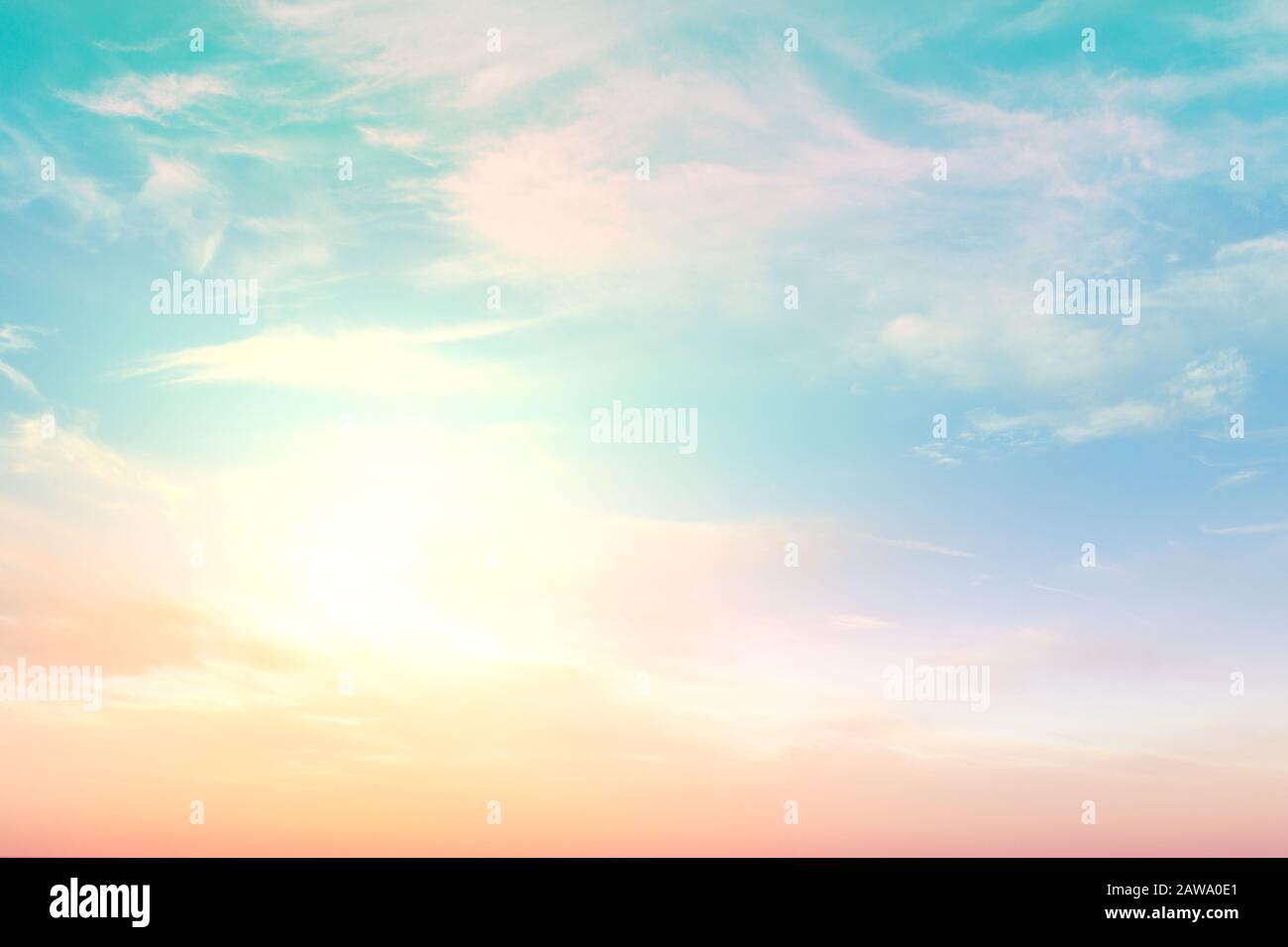 Colorful cloudy sky at sunset. Gradient color. Sky texture. Abstract ...