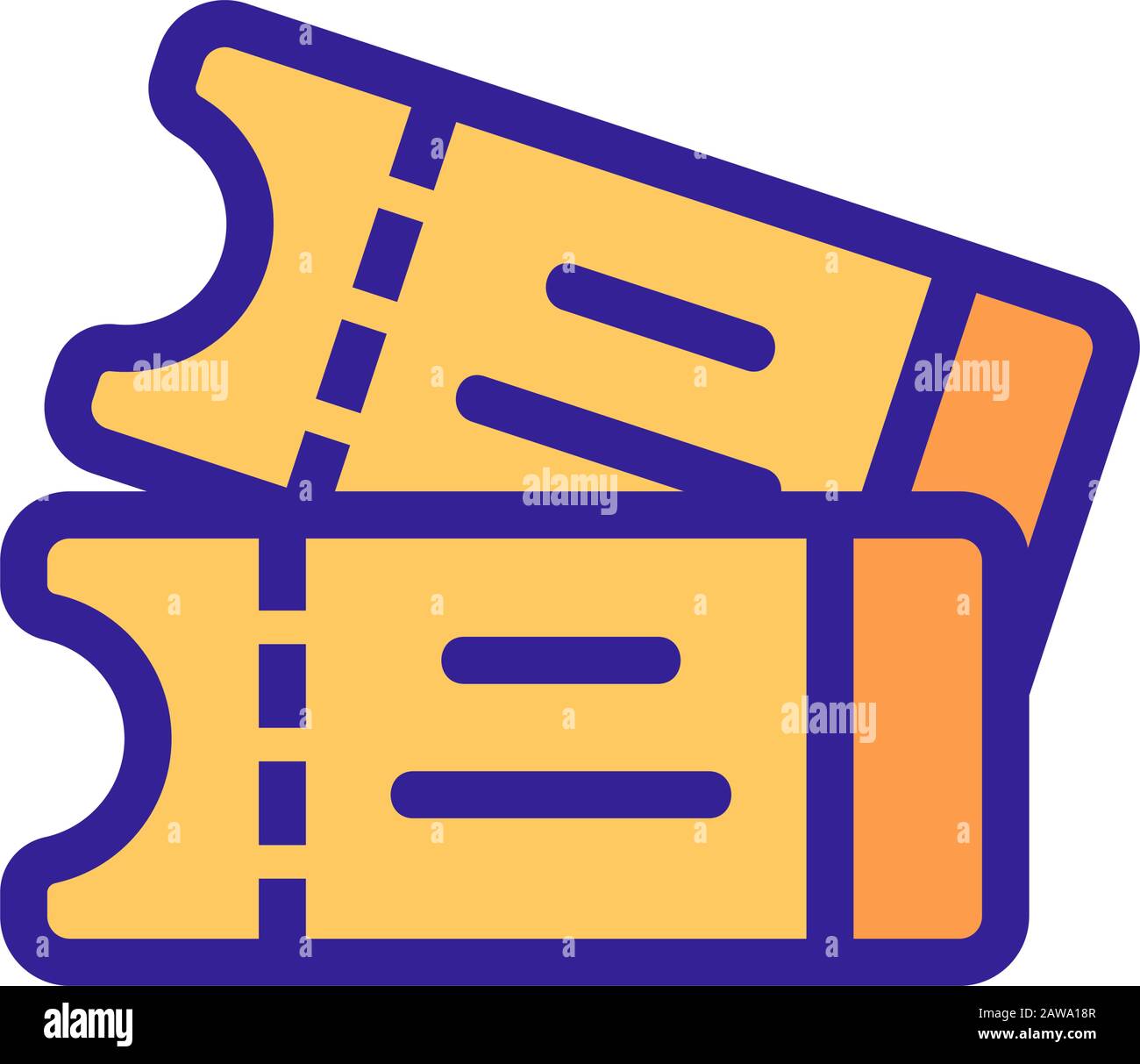 Tickets travel icon vector. Isolated contour symbol illustration Stock ...