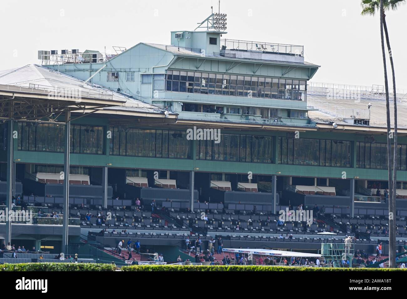General overview of the grandstands inside the Santa Anita Park Race ...