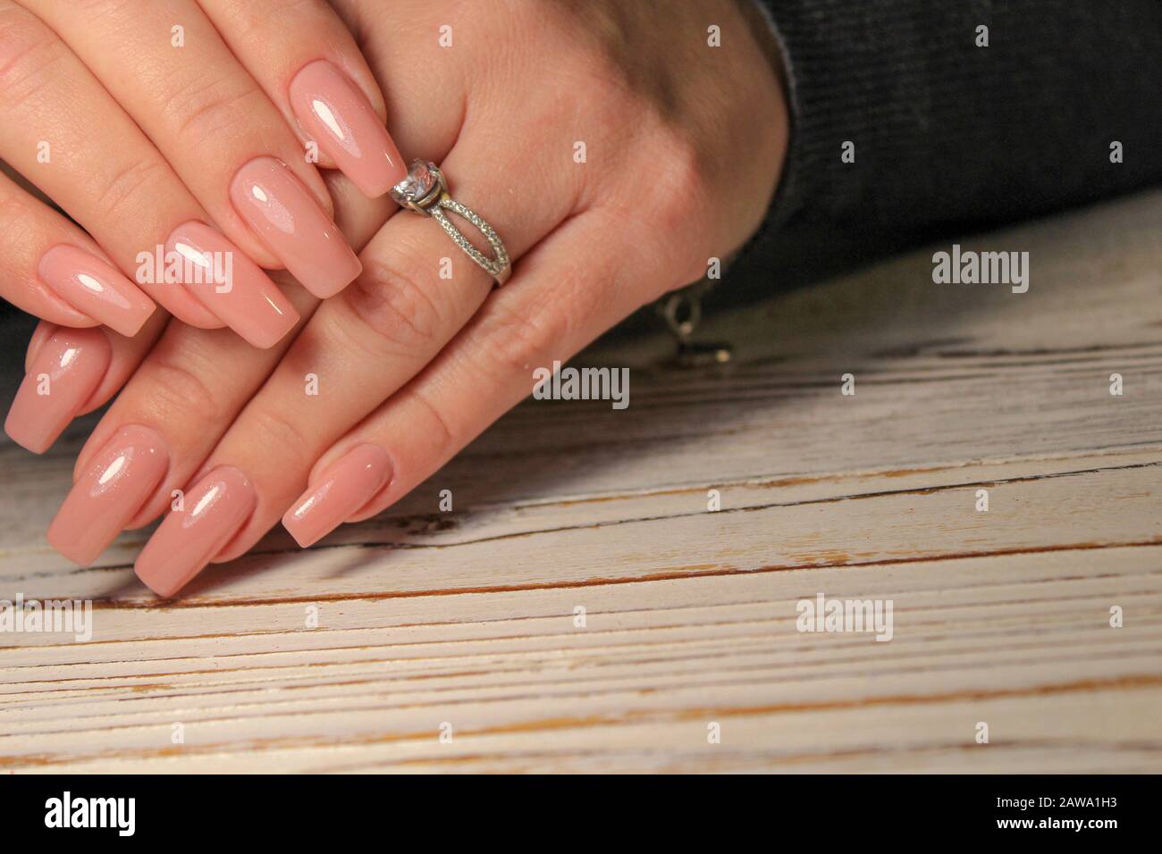 The refined beautiful female fingers Stock Photo - Alamy