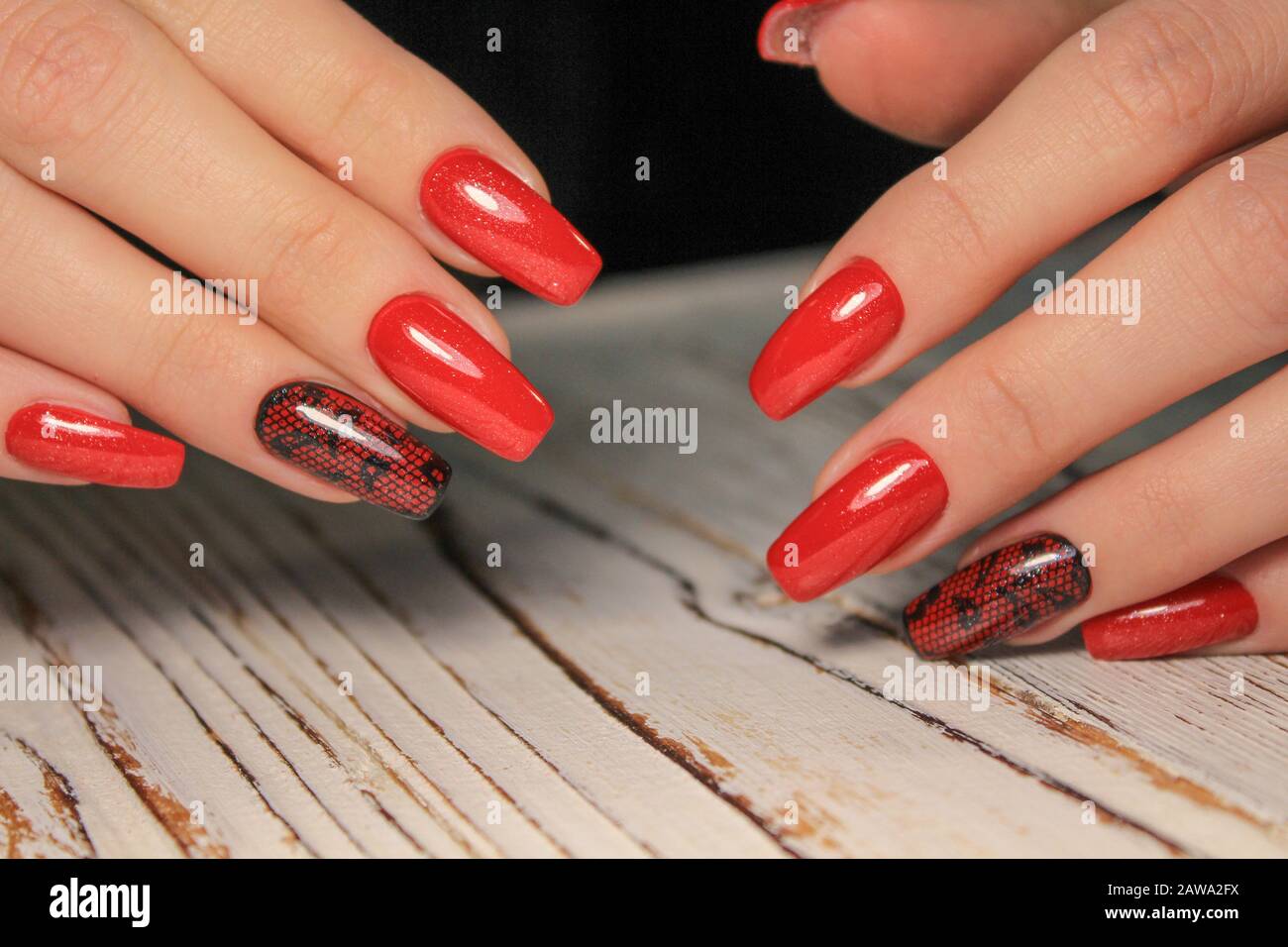 The refined beautiful female fingers Stock Photo - Alamy