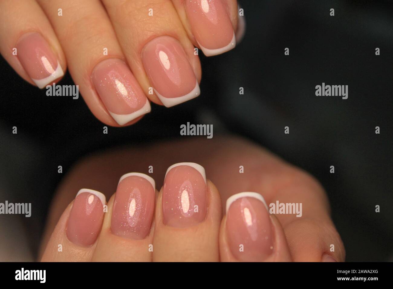 The refined beautiful female fingers Stock Photo - Alamy