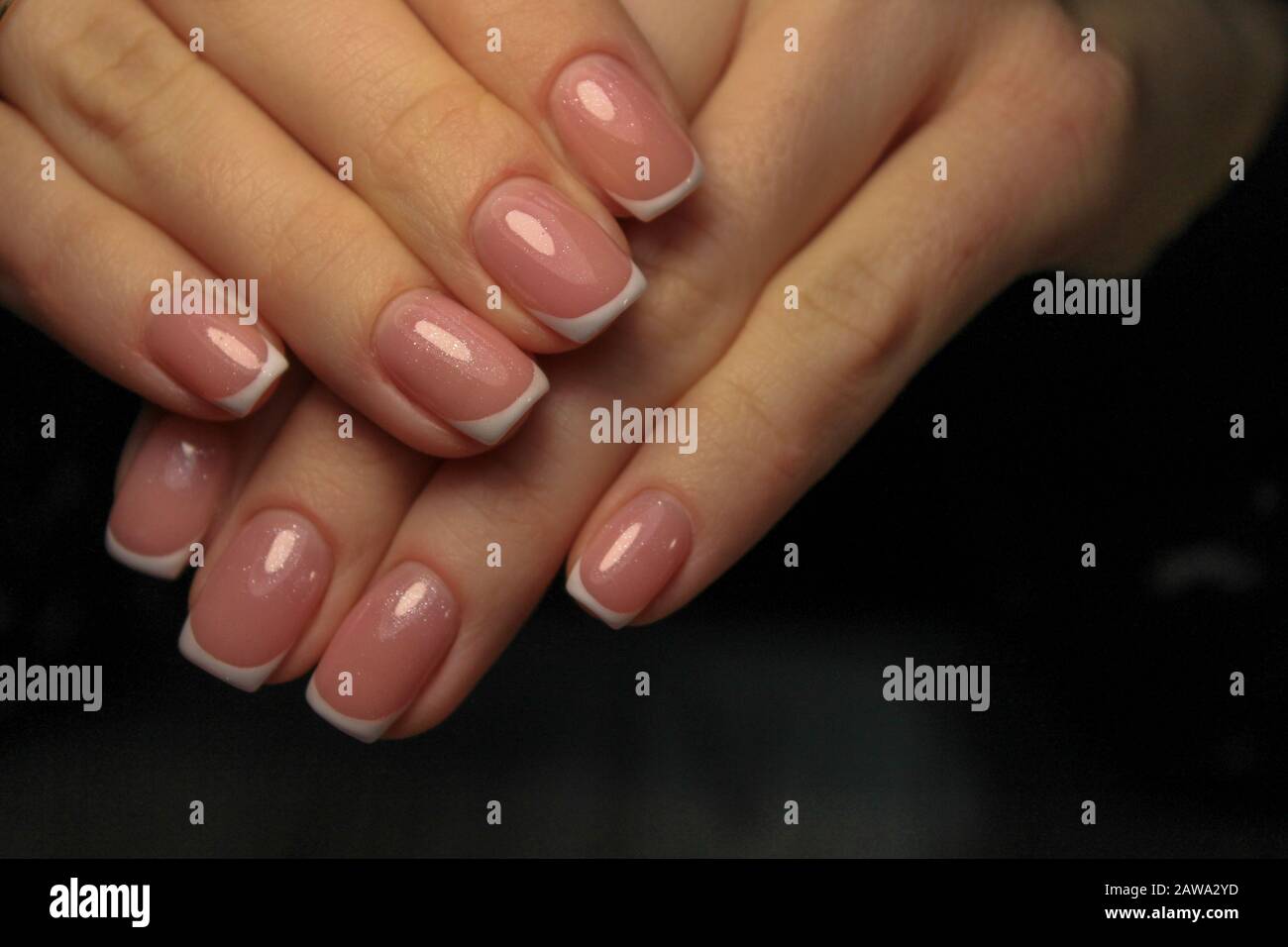 The refined beautiful female fingers Stock Photo - Alamy