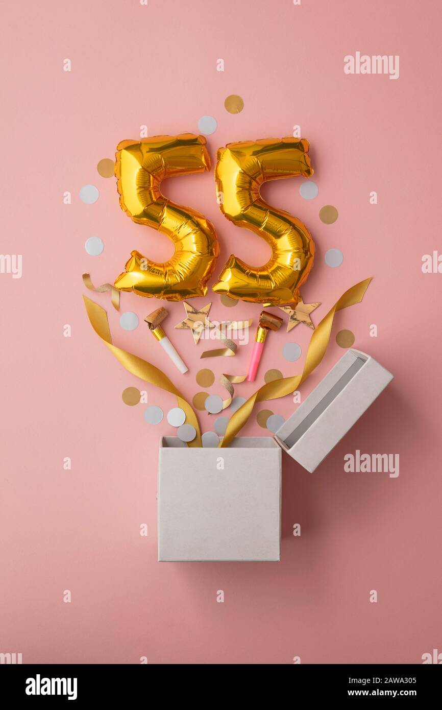 Happy birthday fifty five 55 hi-res stock photography and images - Alamy