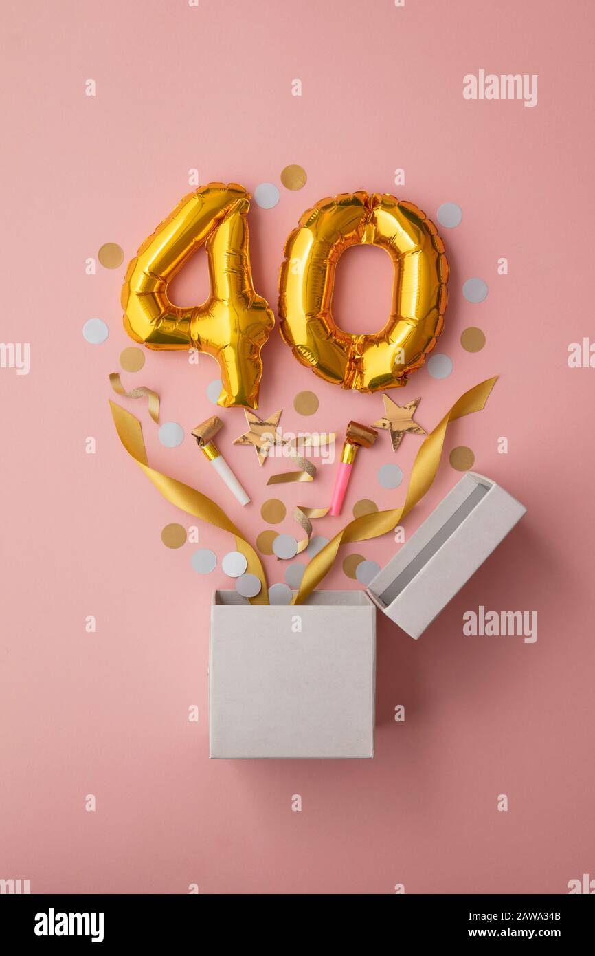 40th birthday balloon hi-res stock photography and images - Alamy