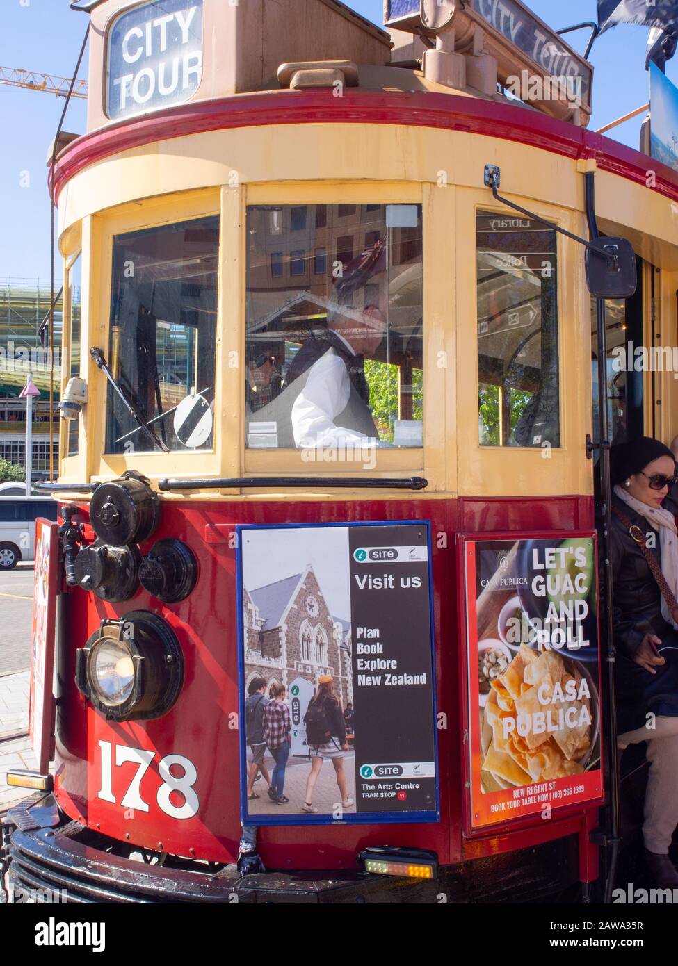 Chrcirchurch City Tour Tram Stock Photo - Alamy