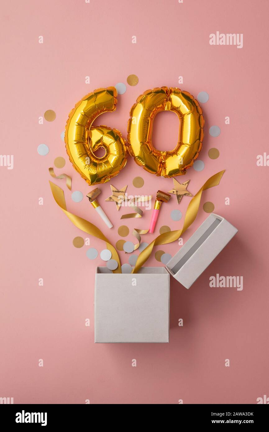 60th birthday balloon hi-res stock photography and images - Alamy