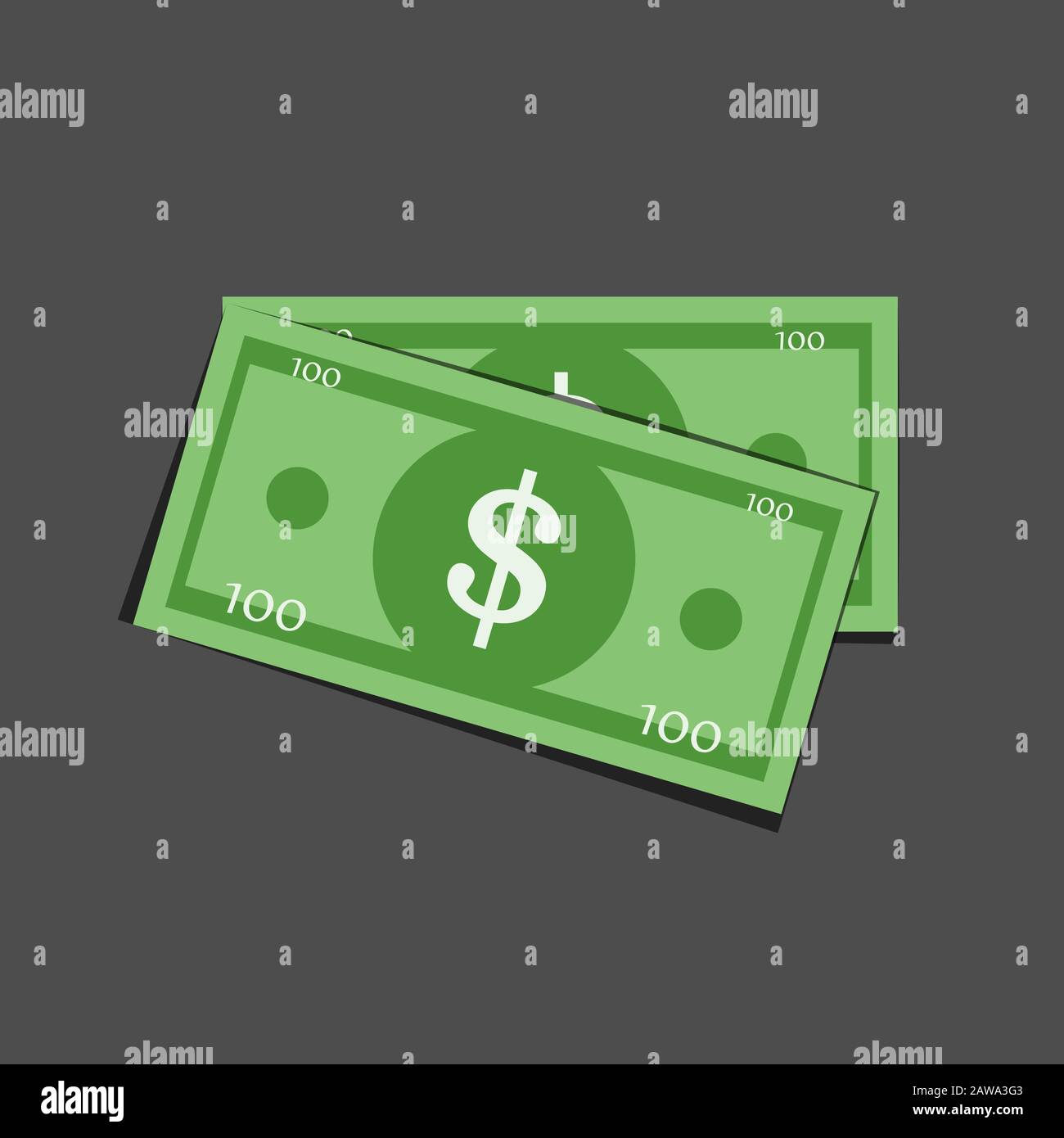 Vector Dollar sign, money dollar icon - currency dollar bill symbol ...