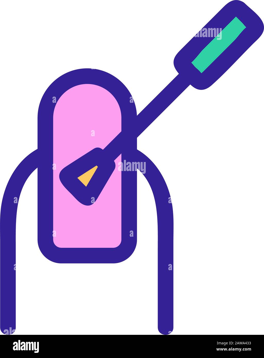 manicure icon vector. Isolated contour symbol illustration Stock Vector ...