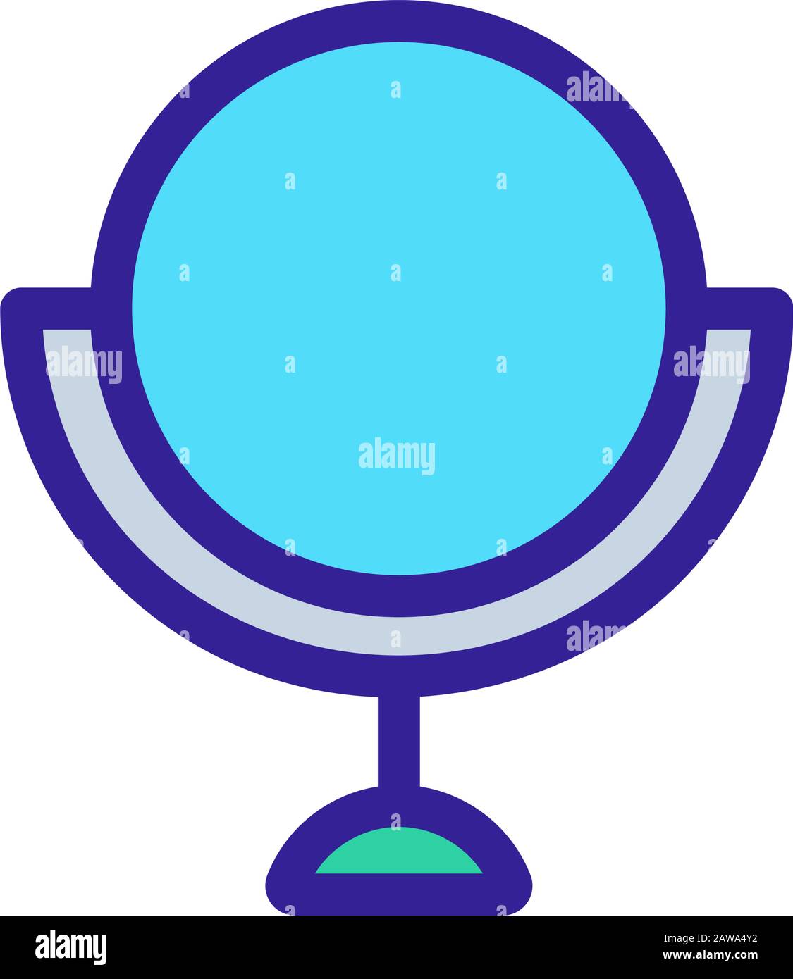 Mirror icon vector. Isolated contour symbol illustration Stock Vector ...