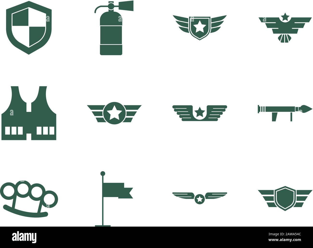 bundle of military set icons Stock Vector Image & Art - Alamy