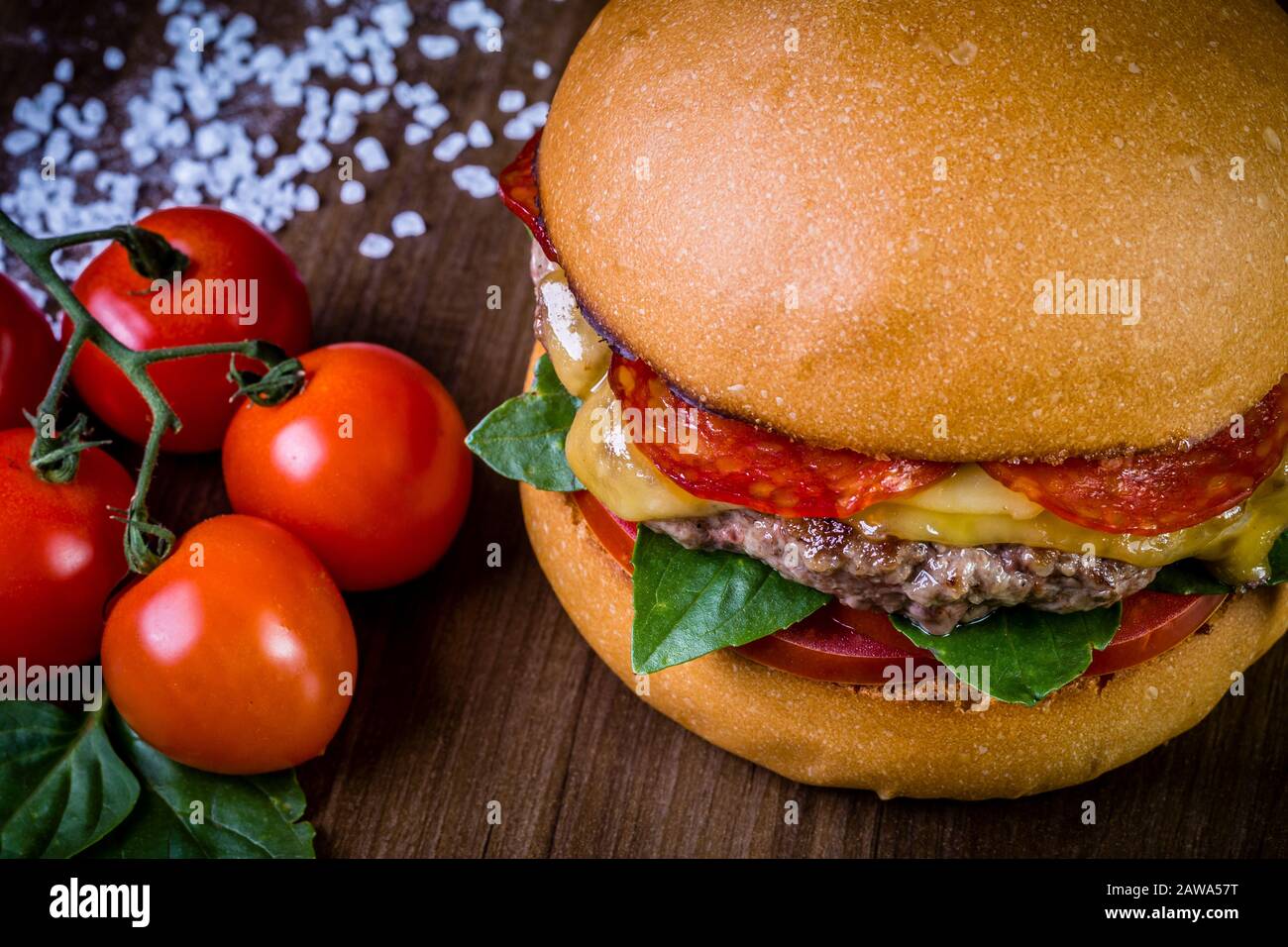 Burger food styling hi-res stock photography and images - Alamy