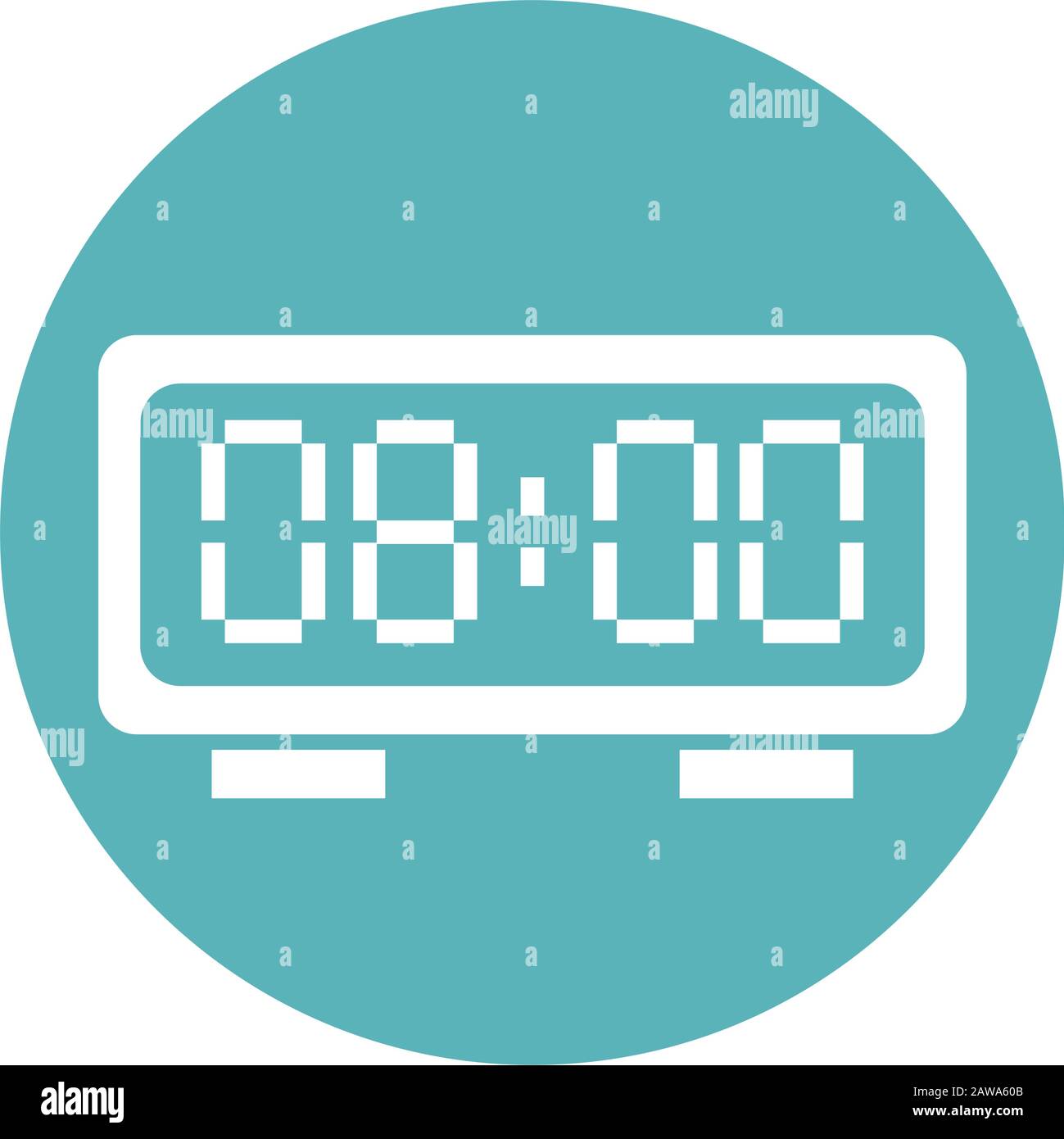 Stylized alarm clock on Stock Vector Images - Alamy