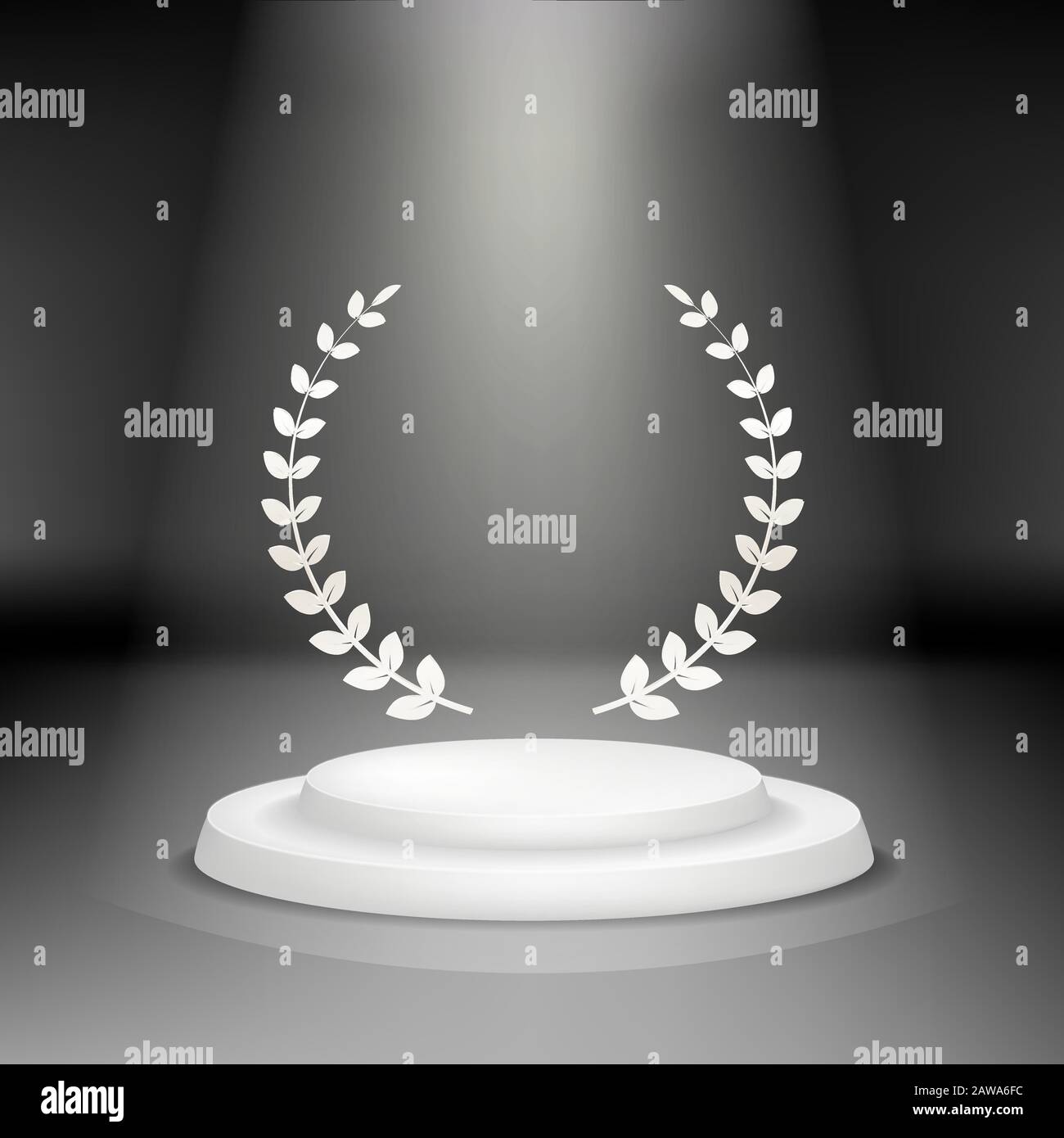 Winner background on a round pedestal Stock Vector Image & Art - Alamy