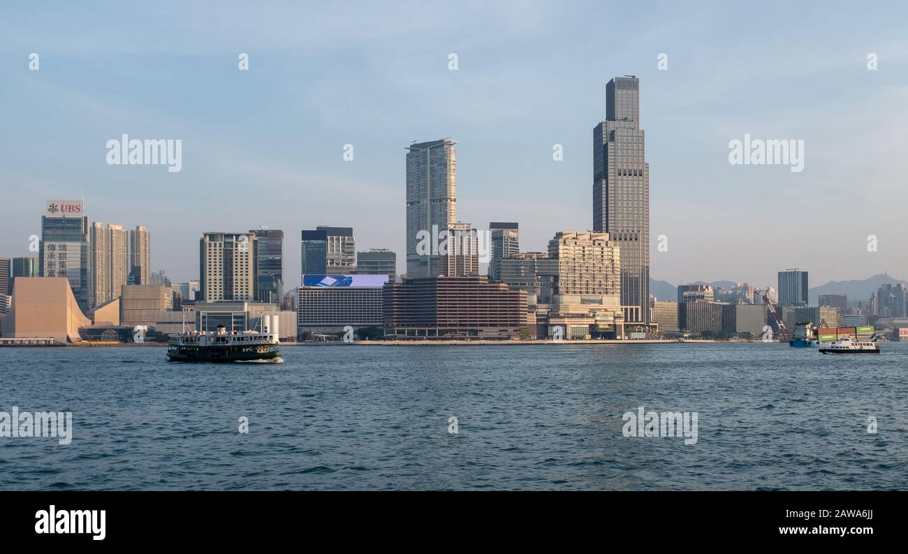 Tsim Sha Tsui from Victoria Harbour, Hong Kong Stock Photo - Alamy