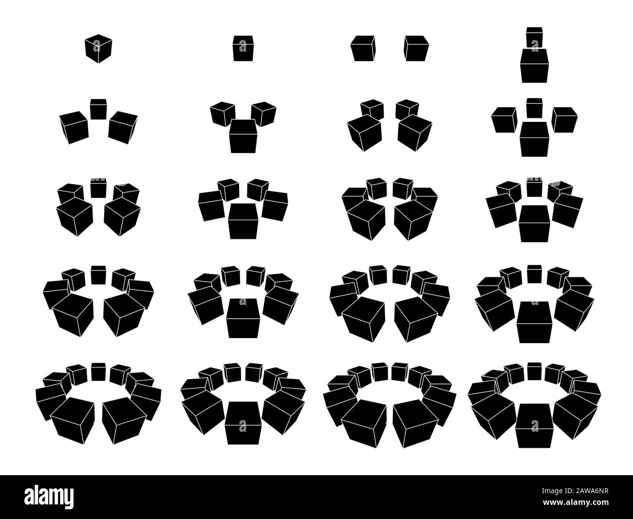 collection of abstract geometric graphic design elements composed out ...
