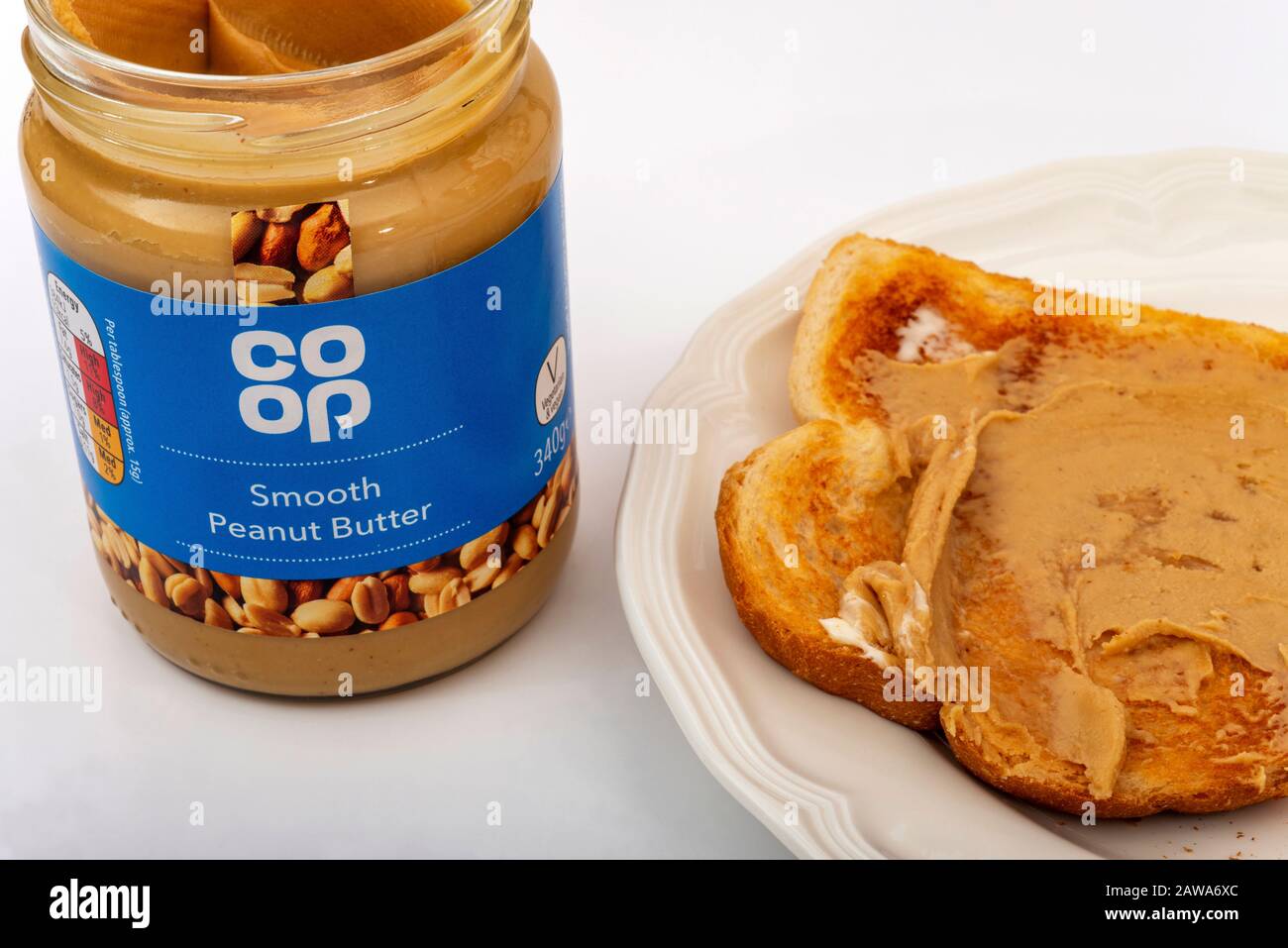 Co-op smooth peanut butter Stock Photo - Alamy