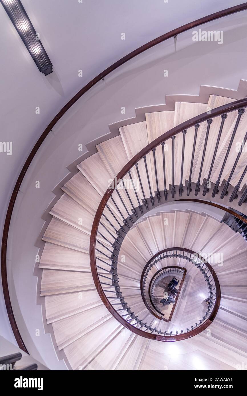 Interior circular stairway hi-res stock photography and images - Alamy