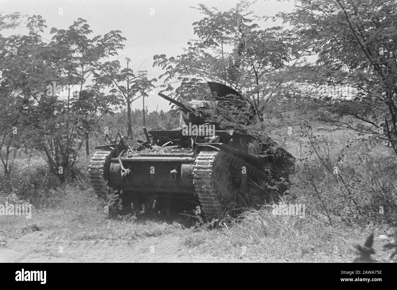 M3A1 Stuart tank [3rd Squadron Vechtwagens KNIL] Date: 1946 Location ...