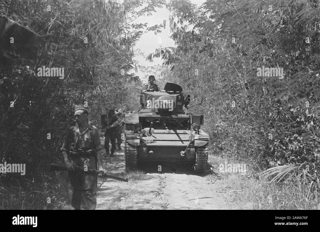 M3A1 Stuart tank Argus [3rd Squadron Vechtwagens KNIL] Date: 1946 ...