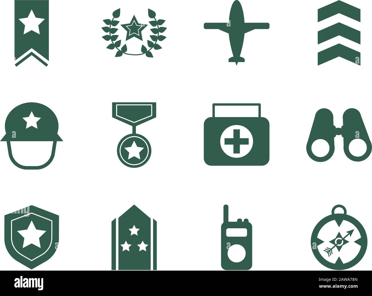 bundle of military set icons Stock Vector Image & Art - Alamy