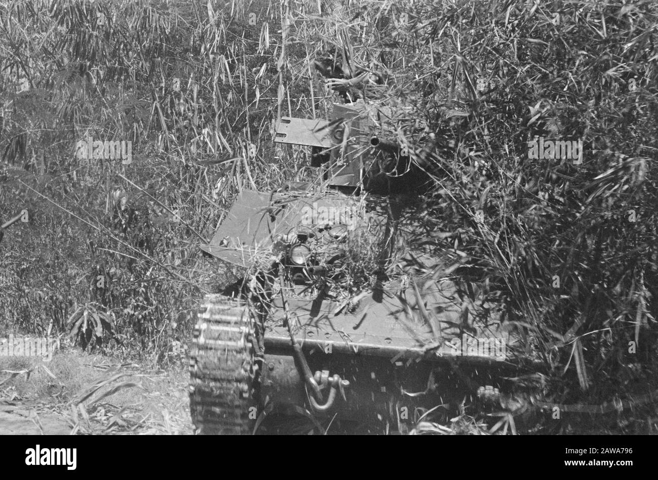M3A1 Stuart tank [e squadron Vechtwagens KNIL?] Date: 1946 Location ...