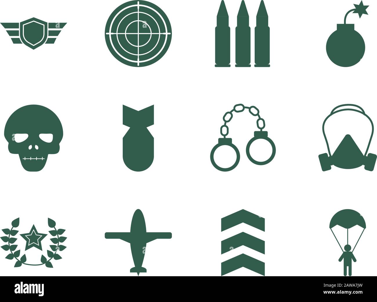 bundle of military set icons Stock Vector Image & Art - Alamy