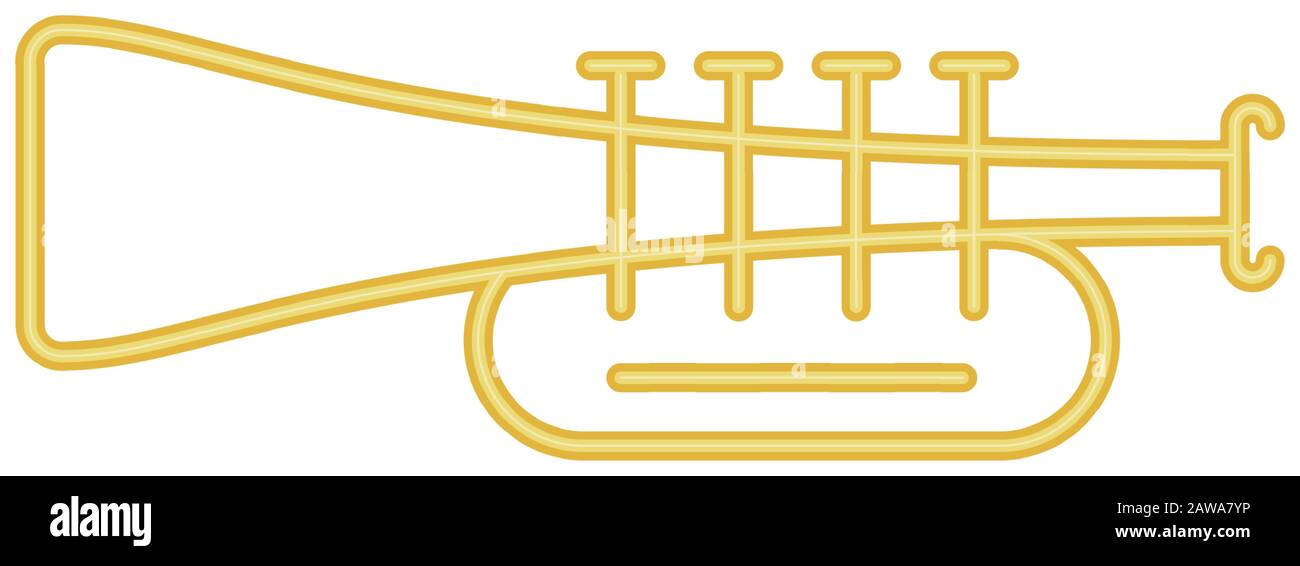 trumpet music instrument neon lights Stock Vector Image & Art - Alamy