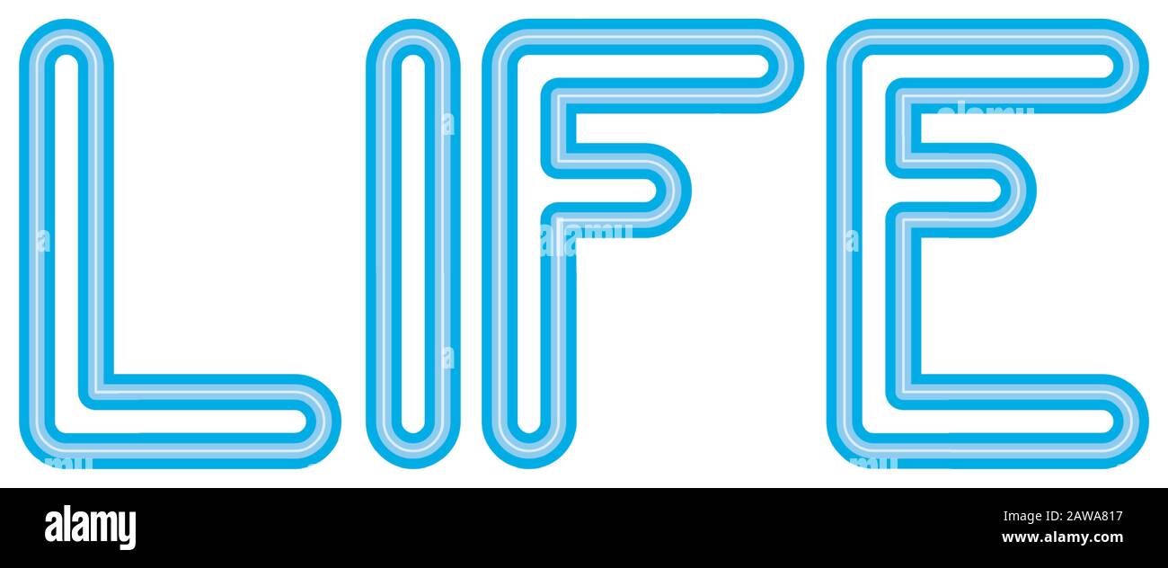 life word calligraphy neon lights Stock Vector Image & Art - Alamy