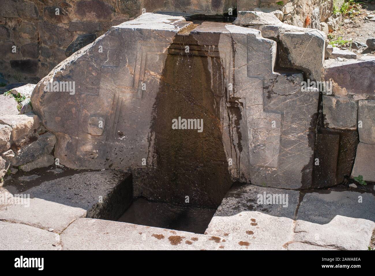 Bath of the Princess in Ollantaytambo Inca Ruins, an Ancient Carved ...