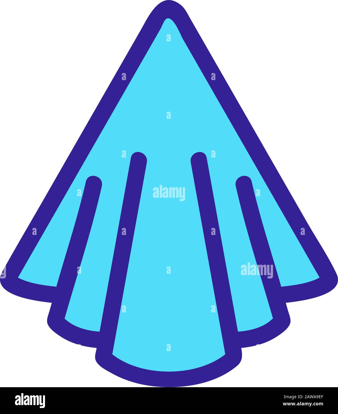 Silk fabric icon vector. Isolated contour symbol illustration Stock ...