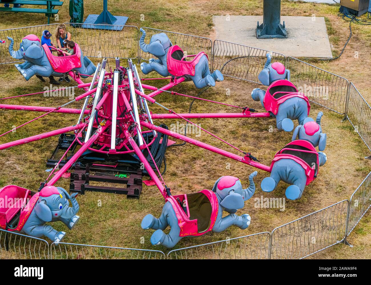 Childrens Elephant Ride at Fair Stock Photo - Alamy