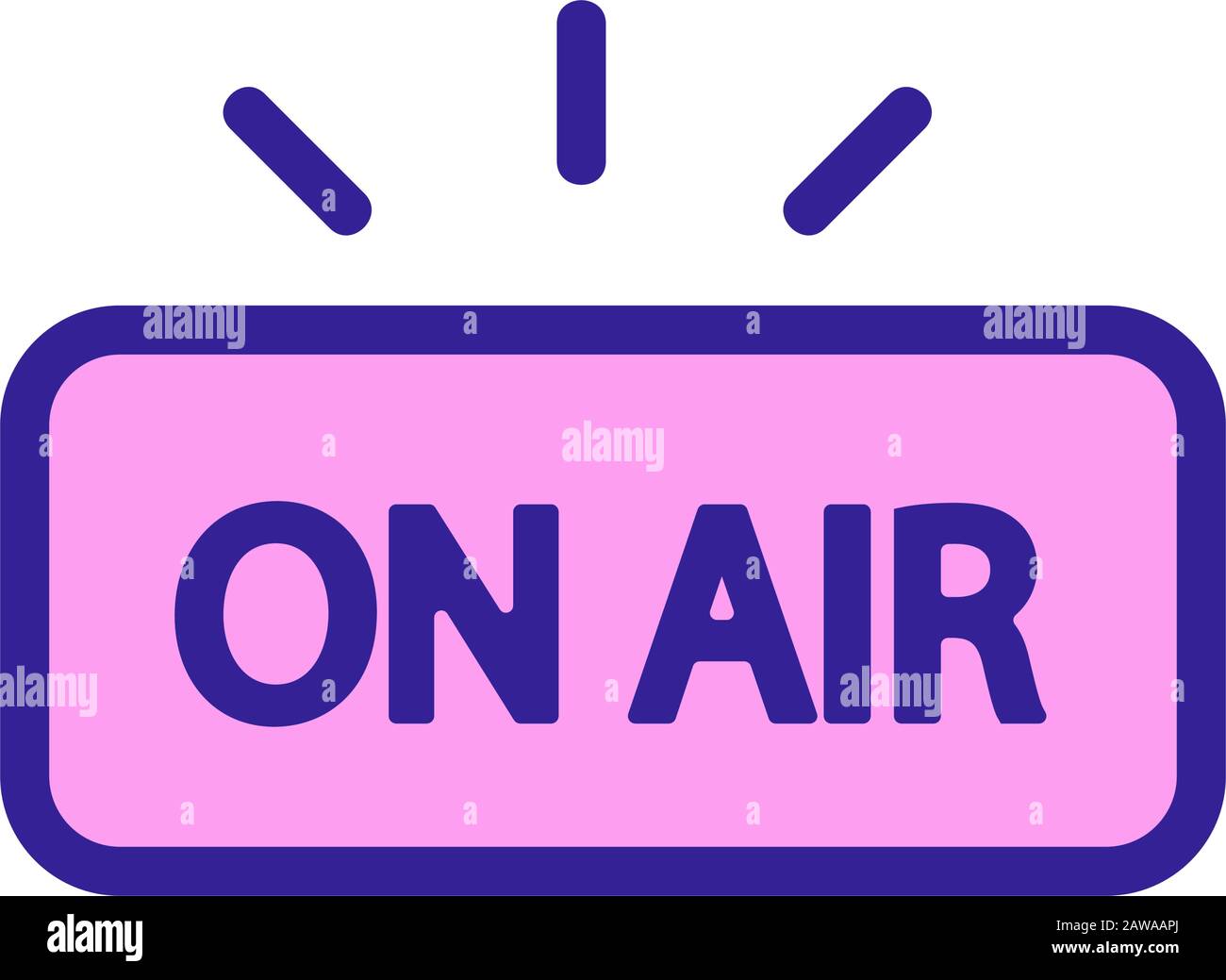 live radio icon vector. Isolated contour symbol illustration Stock ...