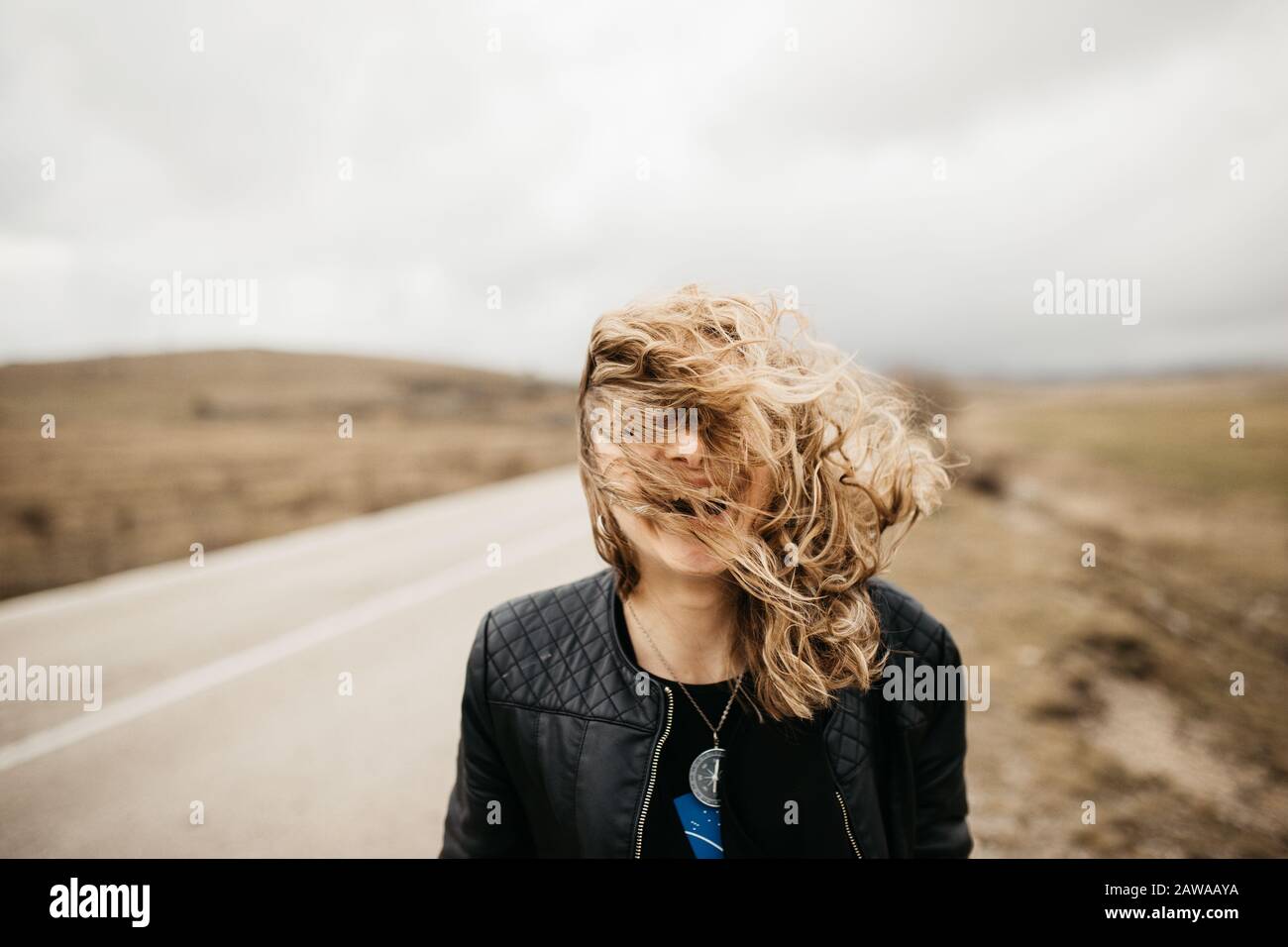 Strong Wind Blowing Woman High Resolution Stock Photography and Images ...