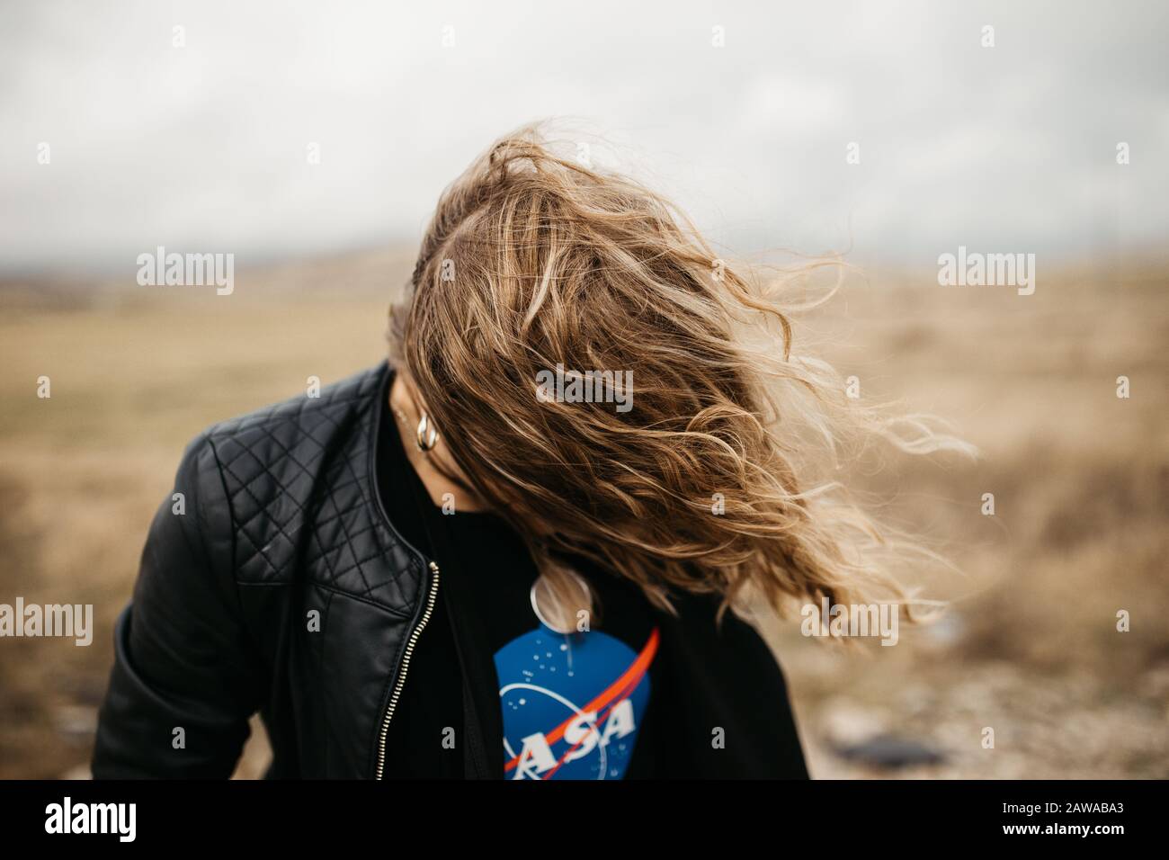 Strong Wind Blowing Woman High Resolution Stock Photography and Images ...