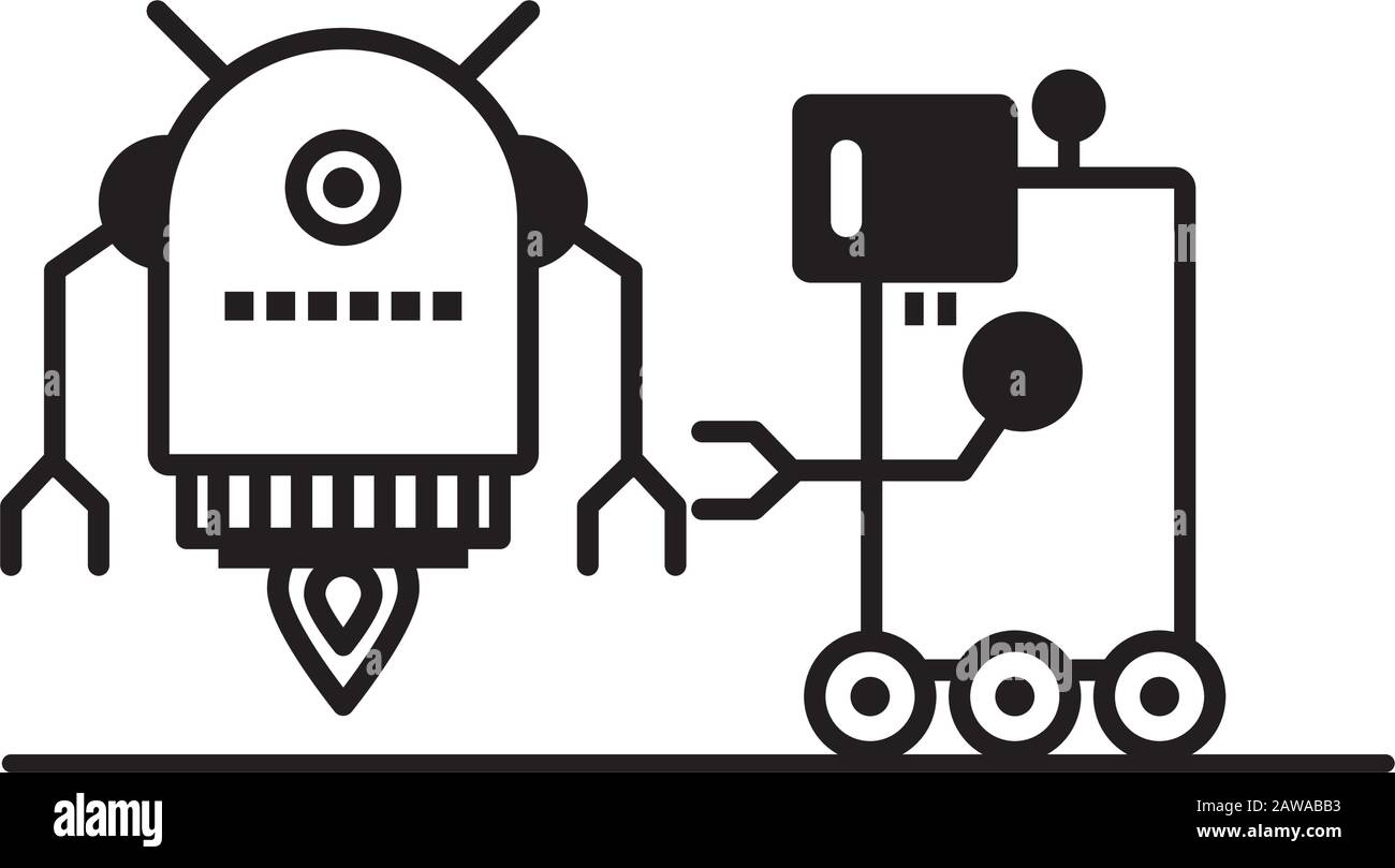 couple of robots technology icons Stock Vector Image & Art - Alamy