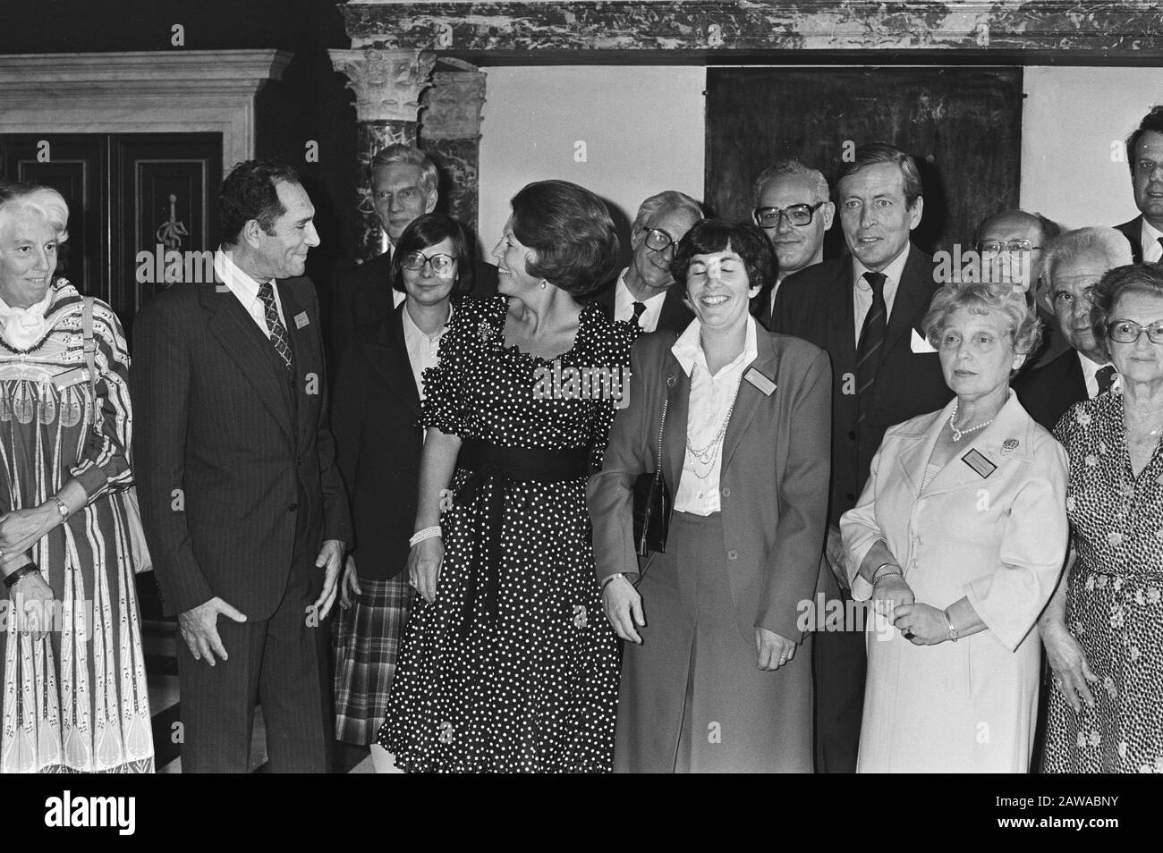 Queen Beatrix and Prince Claus meet organizers of the symposium The ...