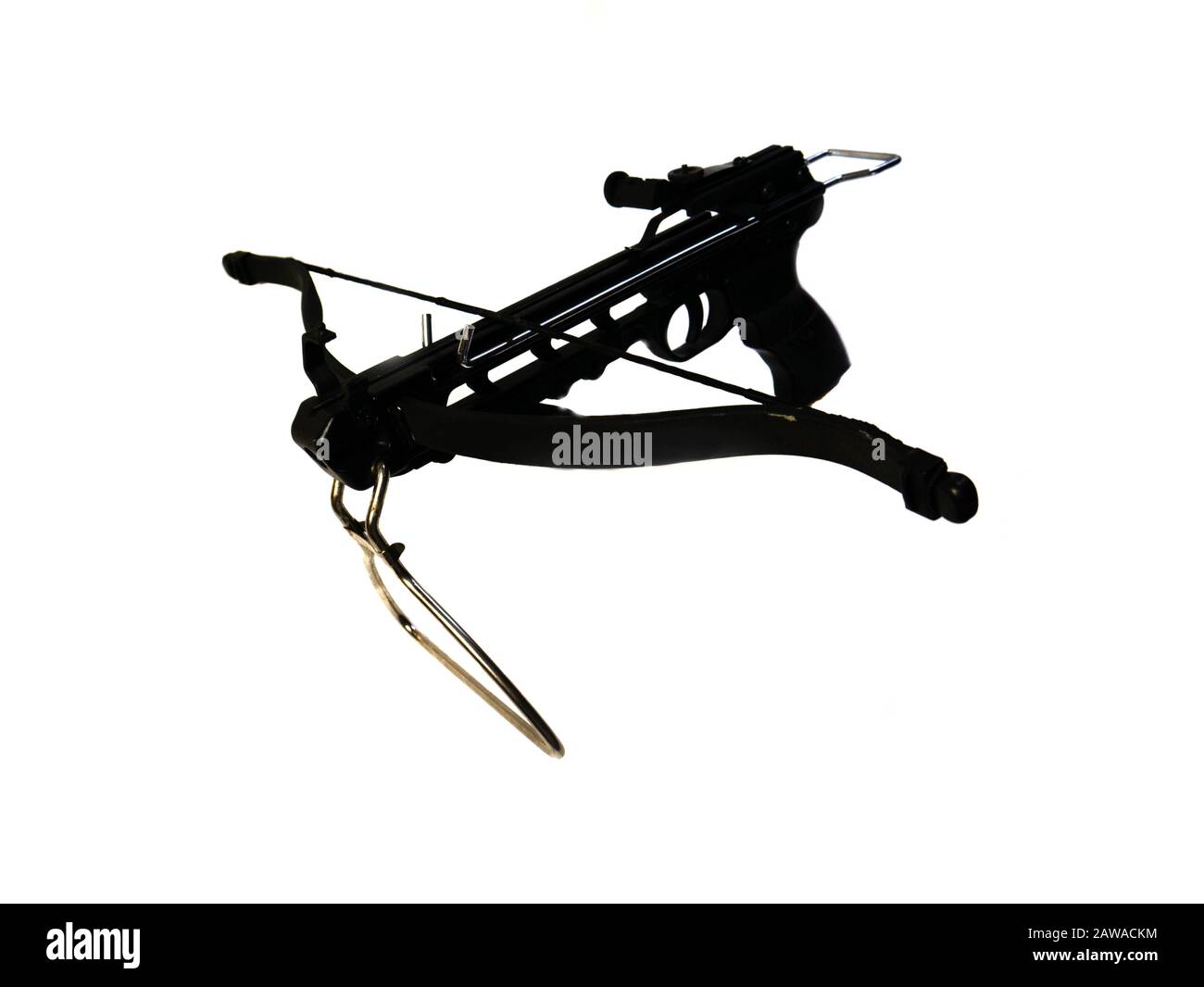 Sports black crossbow on a white background Stock Photo - Alamy