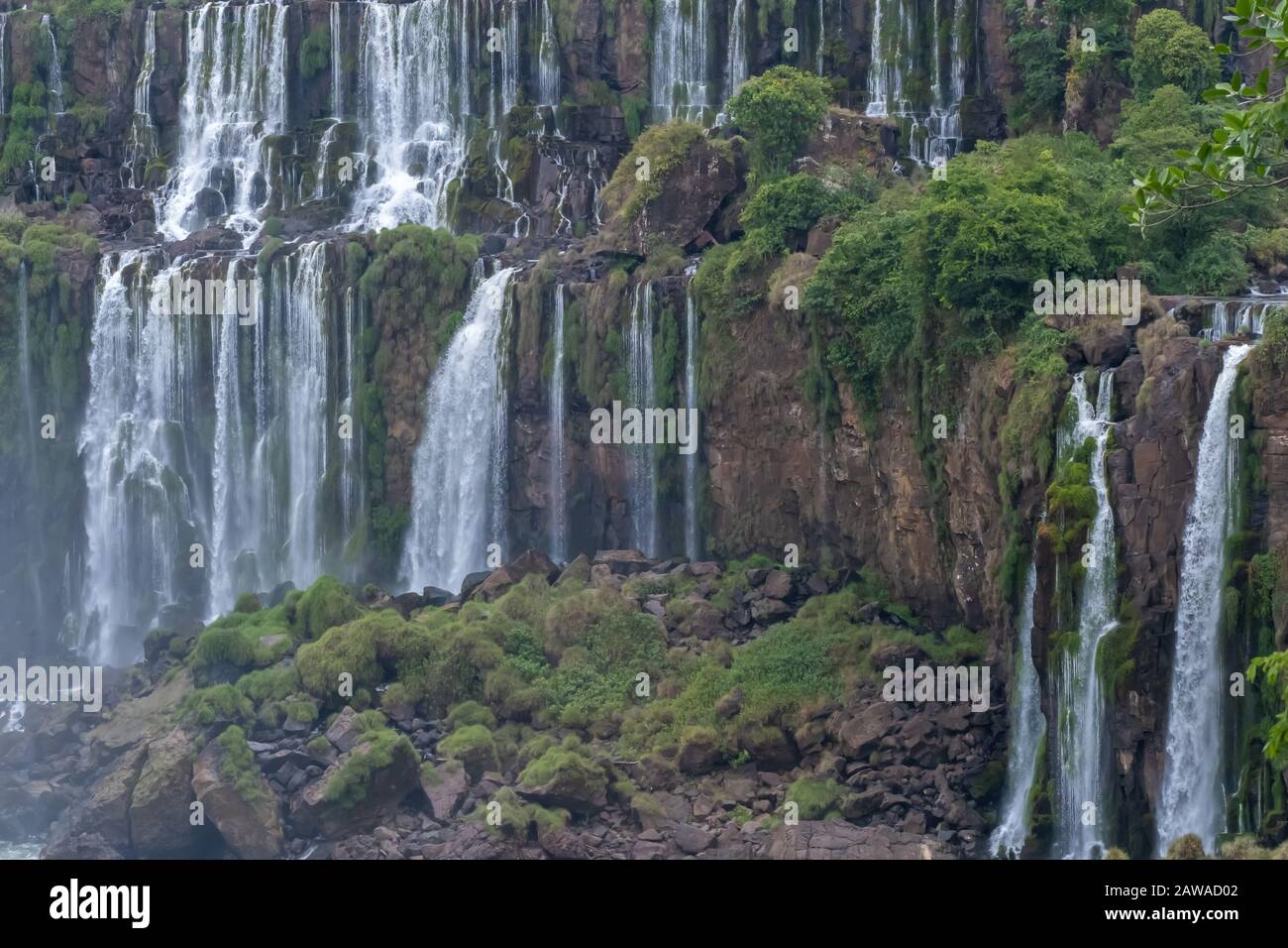 The awe inspiring Iguazu Falls (Iguaçu , waterfalls of the Iguazu River ...