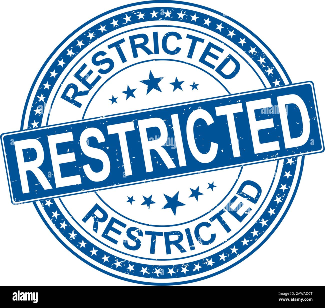 restricted stamp on white background. Sign, label, sticker Stock Vector ...