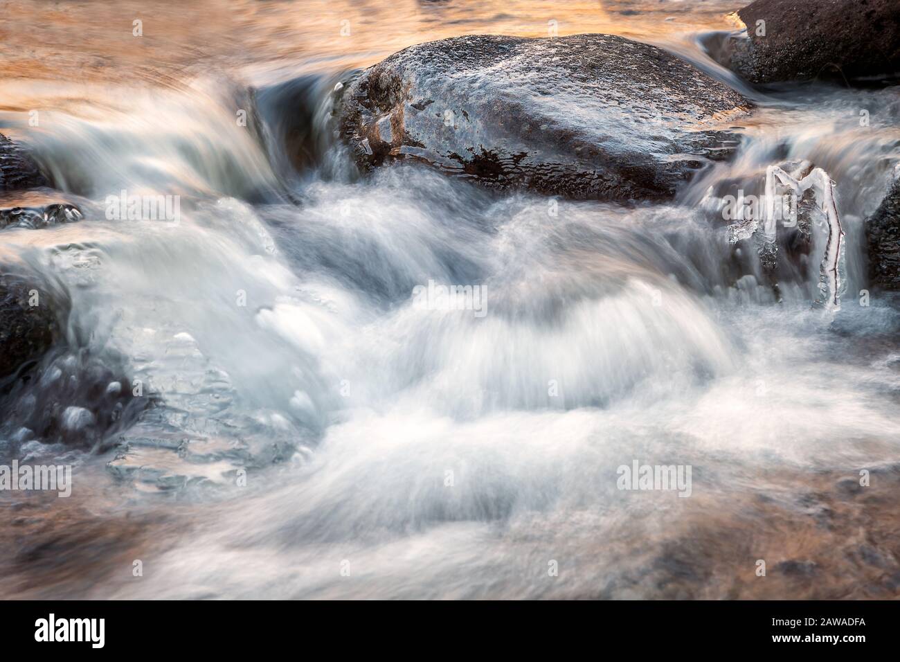 Rapids mountain stream flowing during hi-res stock photography and ...
