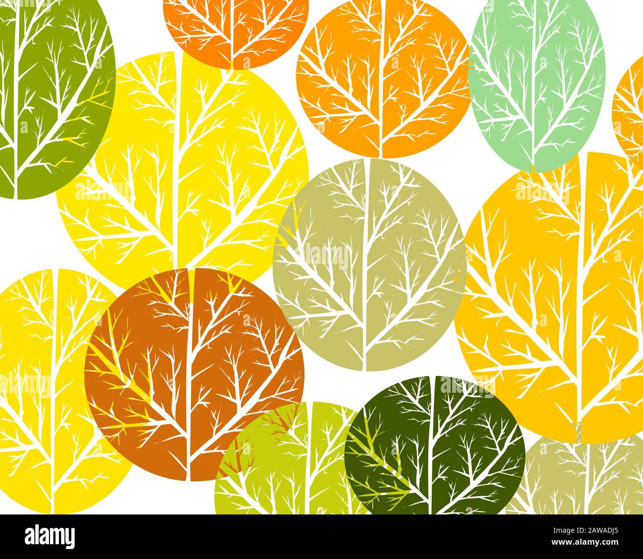 Green branches forest trees garden Stock Vector Images - Alamy