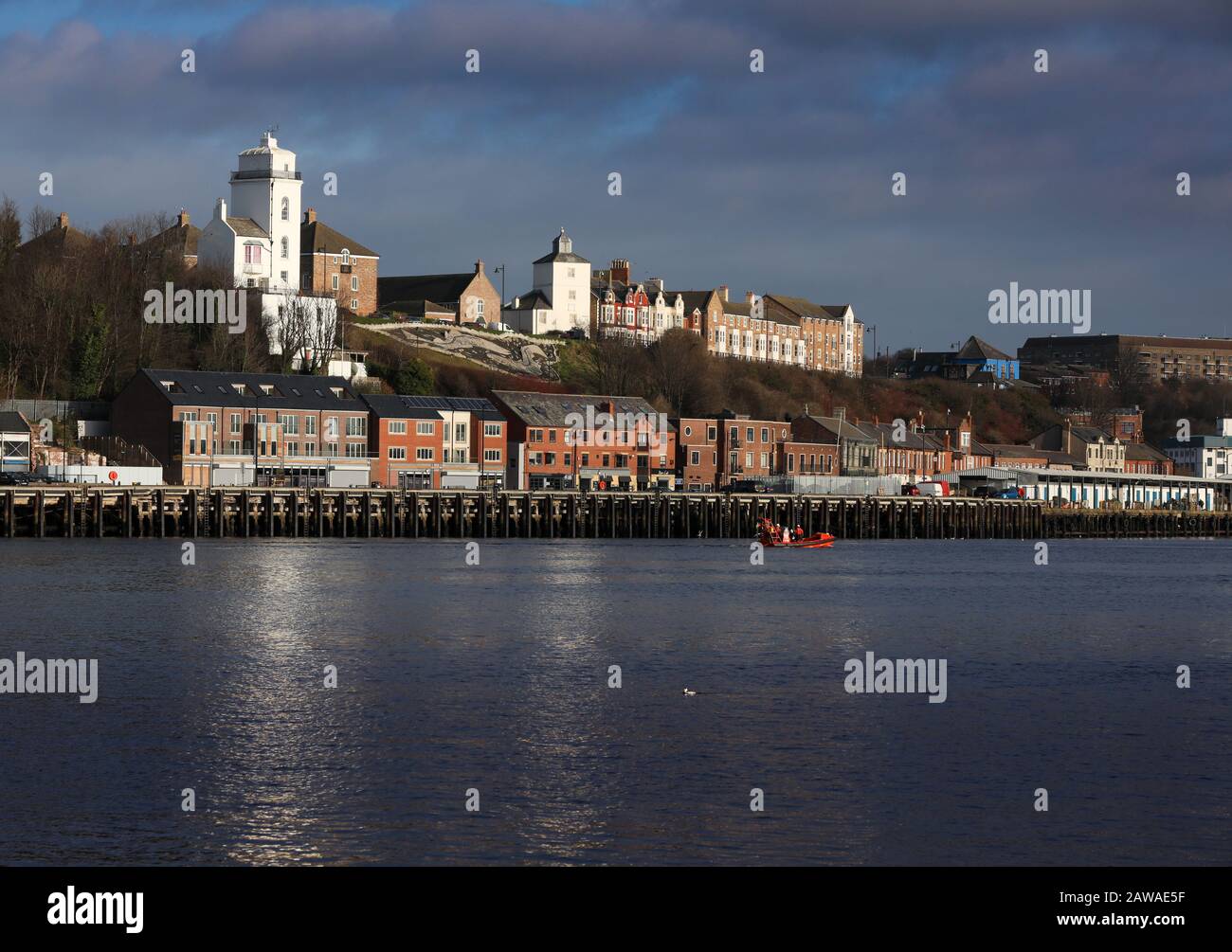Fish Quay High Light and the Old High Light at North Shields on the ...