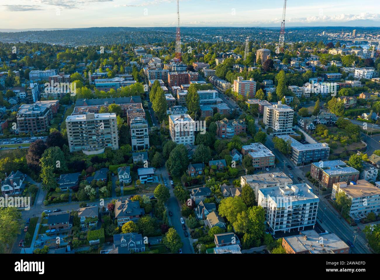 The Queen Anne neighborhood in the City of Seattle Stock Photo - Alamy