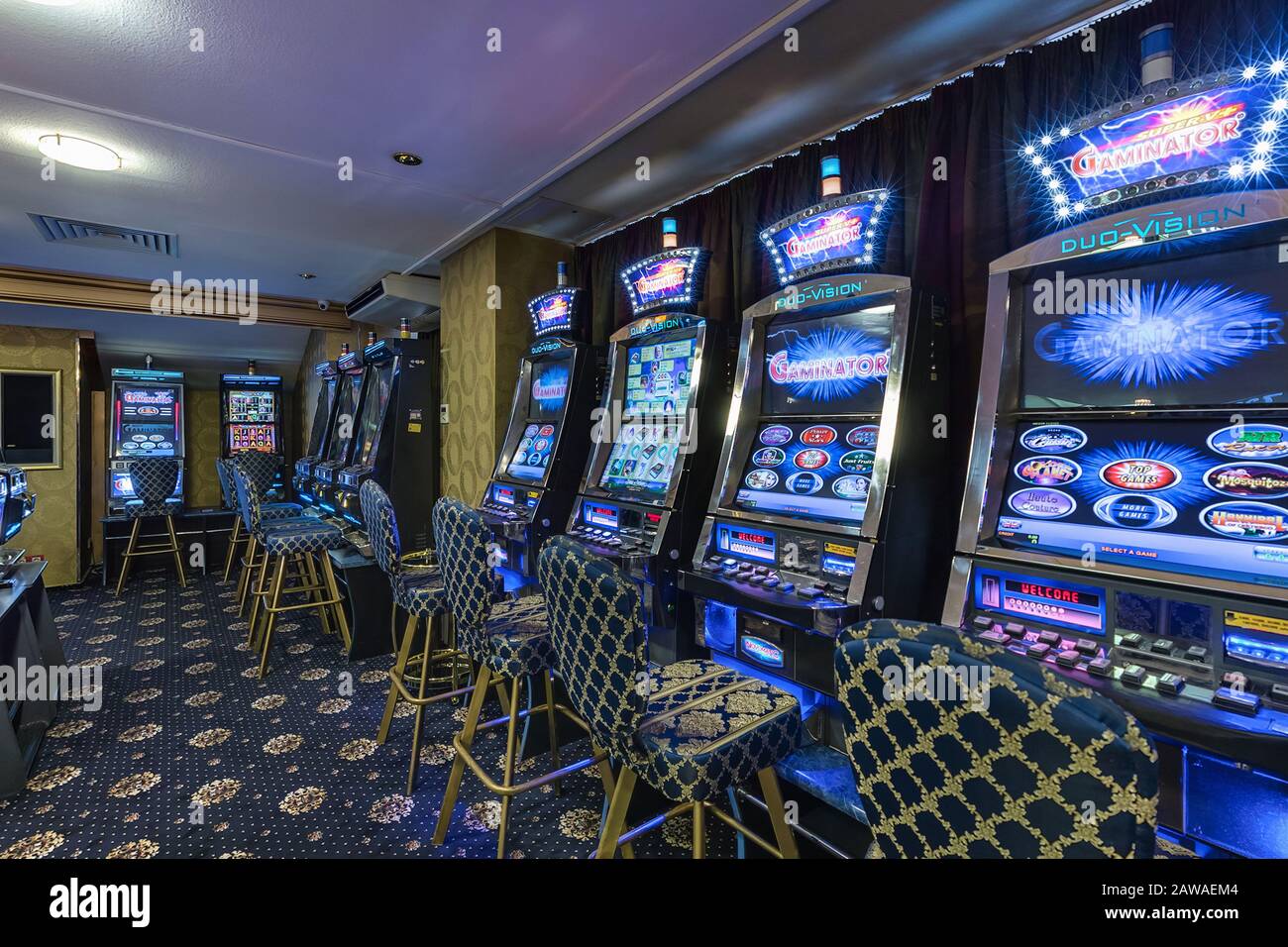 Blue cash machines hi-res stock photography and images - Alamy