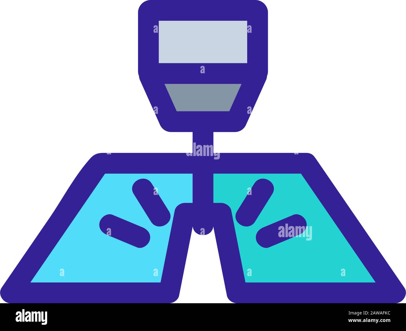 Laser welding cutting icon vector. Isolated contour symbol illustration ...