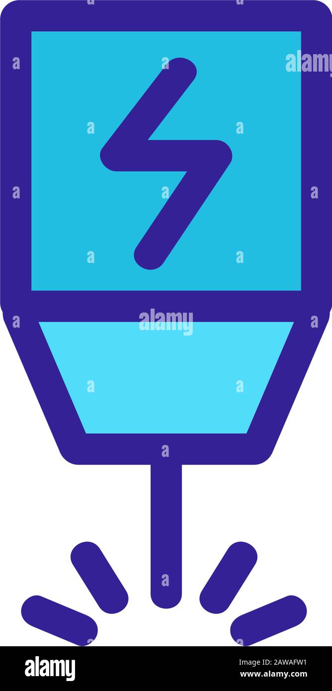 Laser welding cutting icon vector. Isolated contour symbol illustration ...
