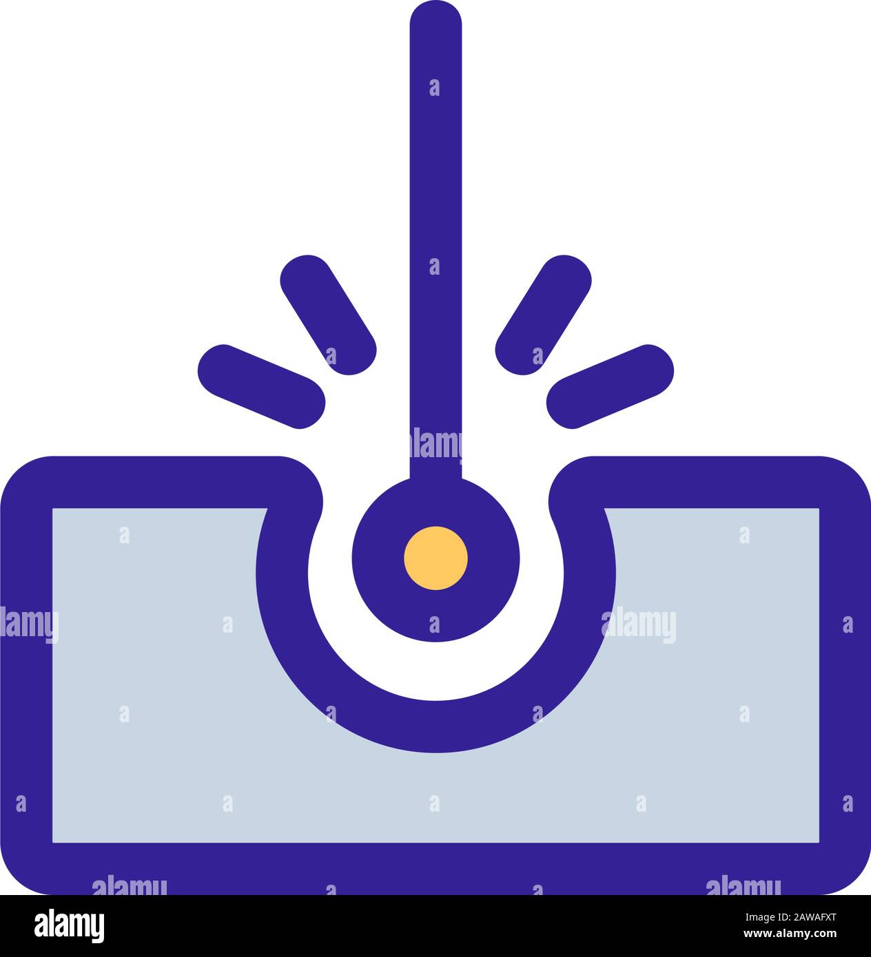 Laser welding cutting icon vector. Isolated contour symbol illustration ...