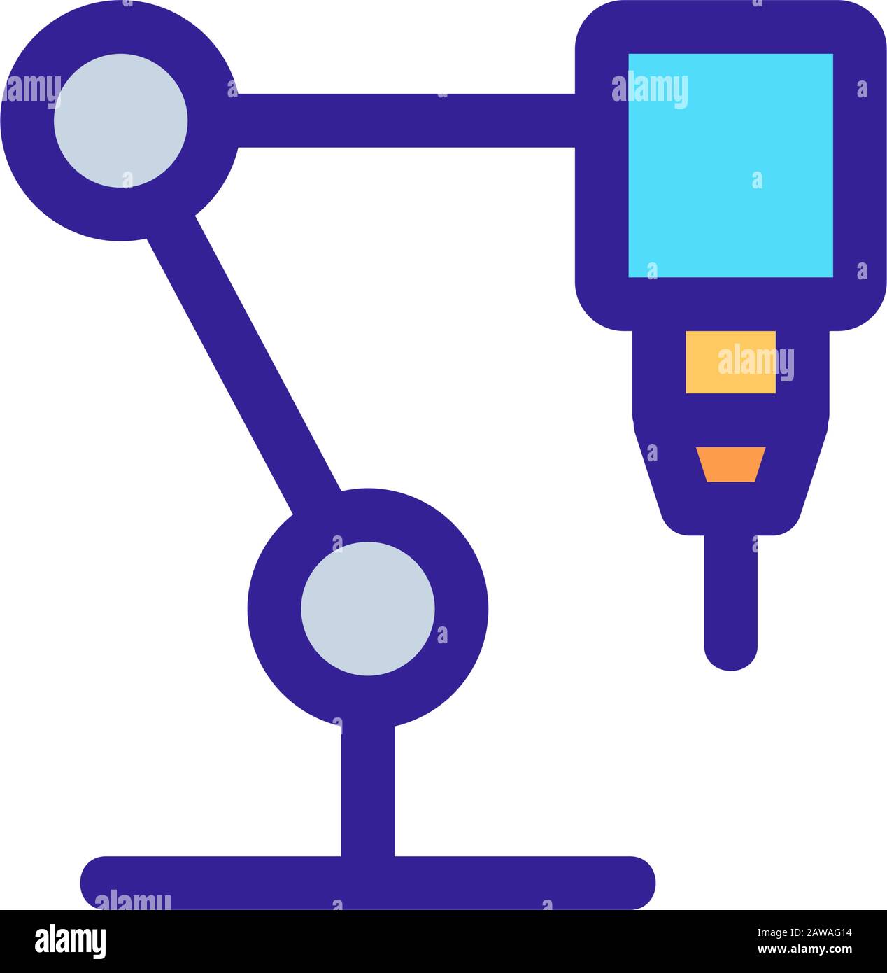Laser welding cutting icon vector. Isolated contour symbol illustration ...